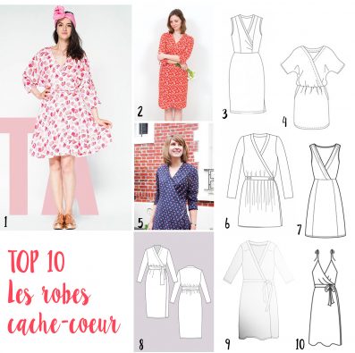 TOP 10 / PATRONS DE ROBES CACHE-COEUR - Atelier Svila
